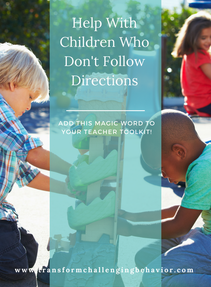 The Power of a Single Word: An Essential Challenging Behavior ...