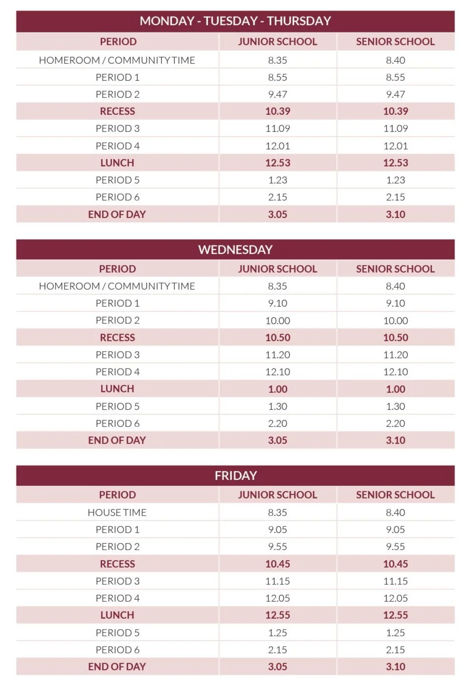 Bell Times — Corpus Christi College