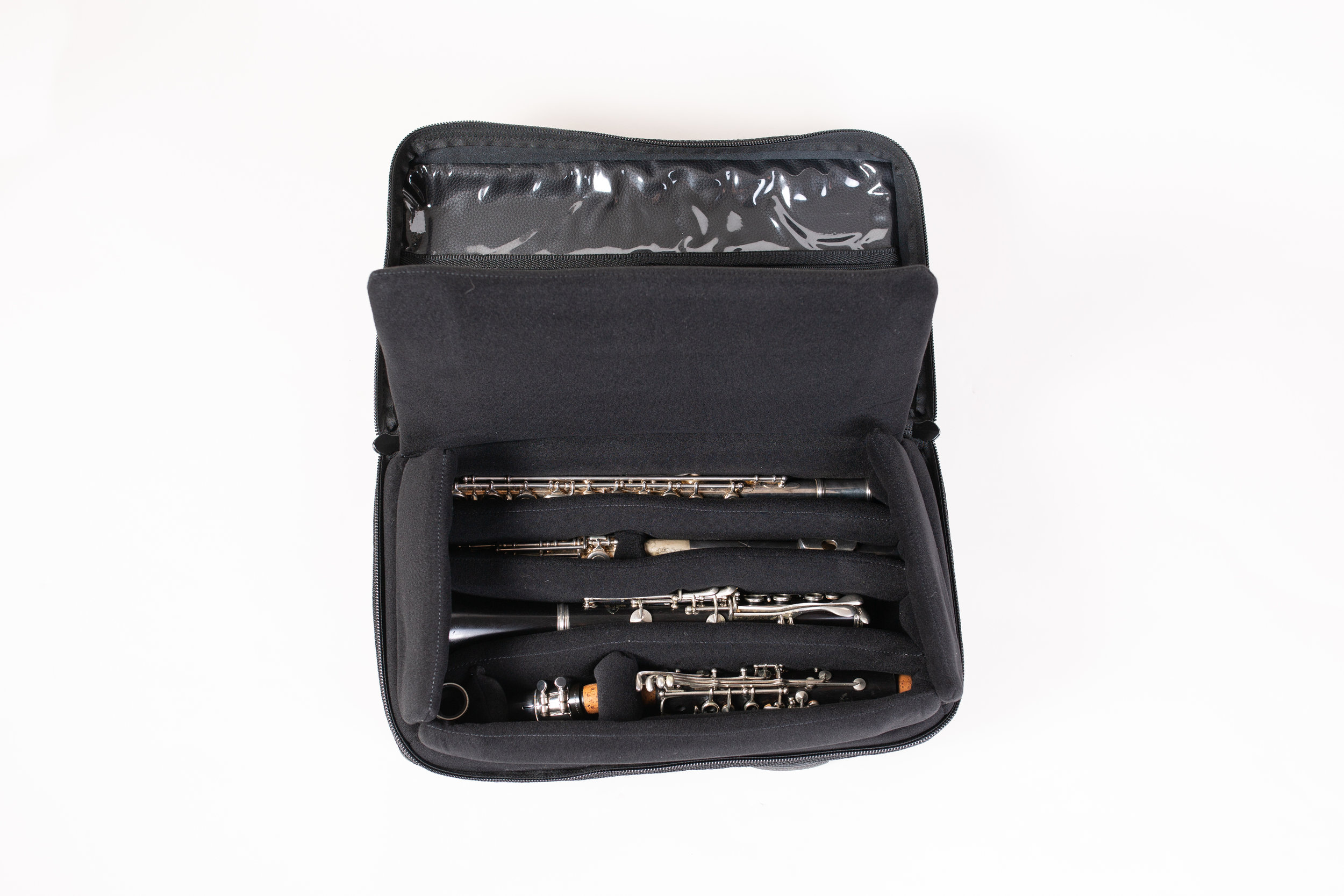 Clarinet case for sale-Double Case for Flute and Clarinet (or Eb + Bb ...