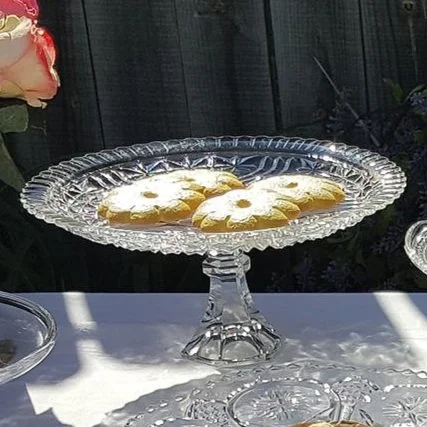 Fancy Clear Glass Serving Platters for rent from Delicate Dishes ...