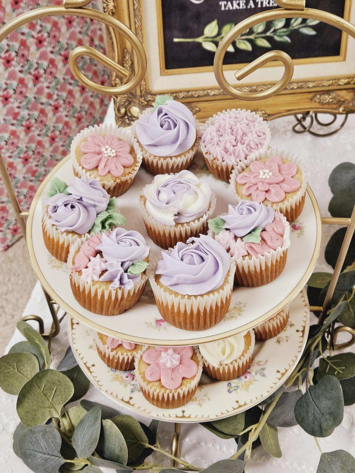 Vintage floral china or glass dessert stands for rent. from Delicate ...