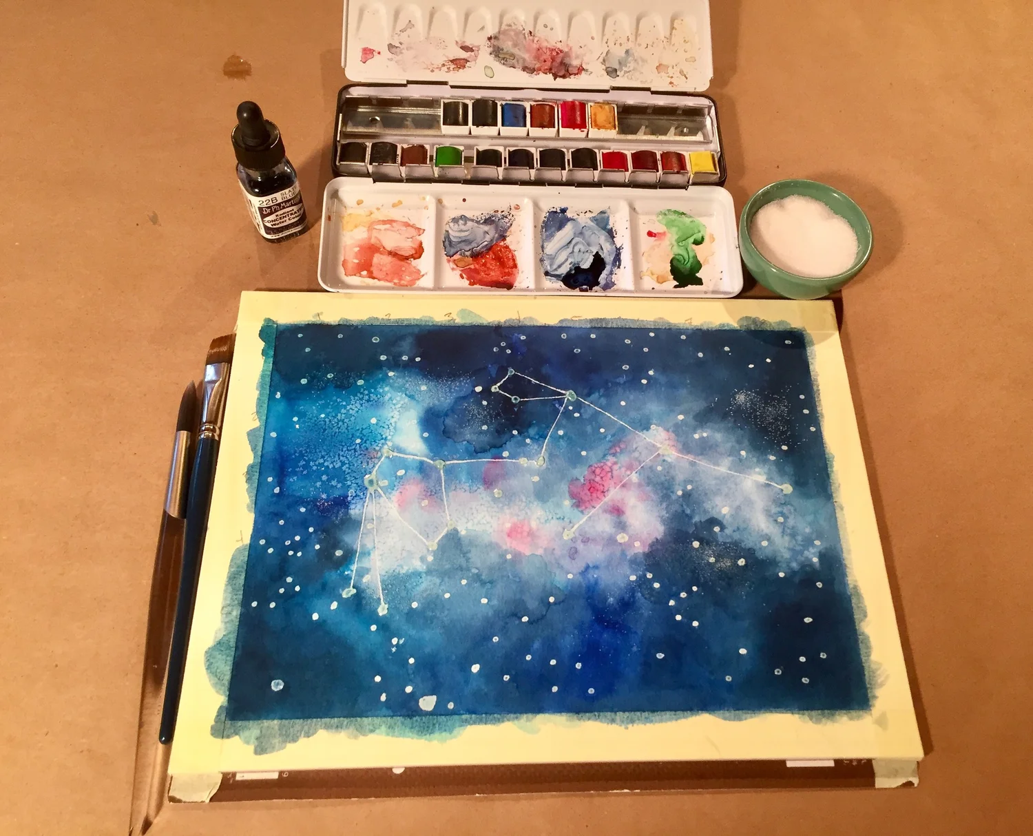Corona Craft #1 - How to Make a Constellation Map - Morgan McCue Artist