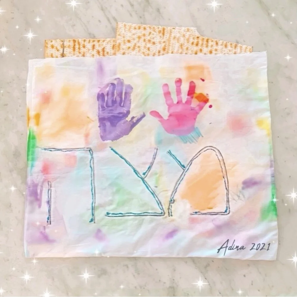 No Sew Tie Dye Matzah Cover — ariel loves
