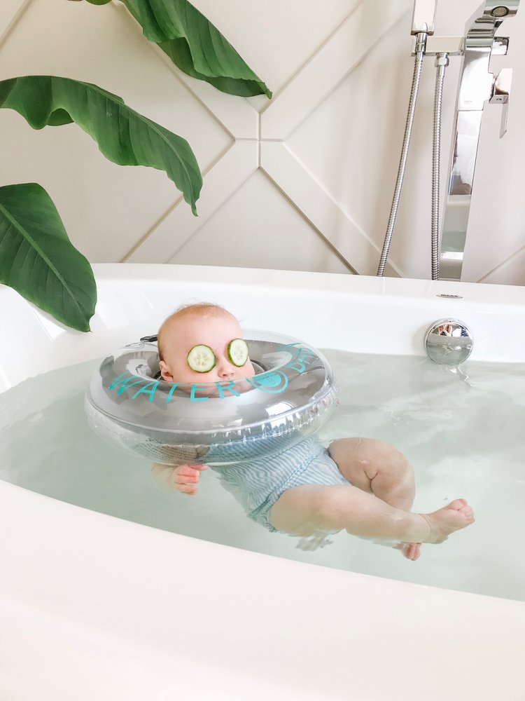 A modern baby neck floatie | Water Baby
