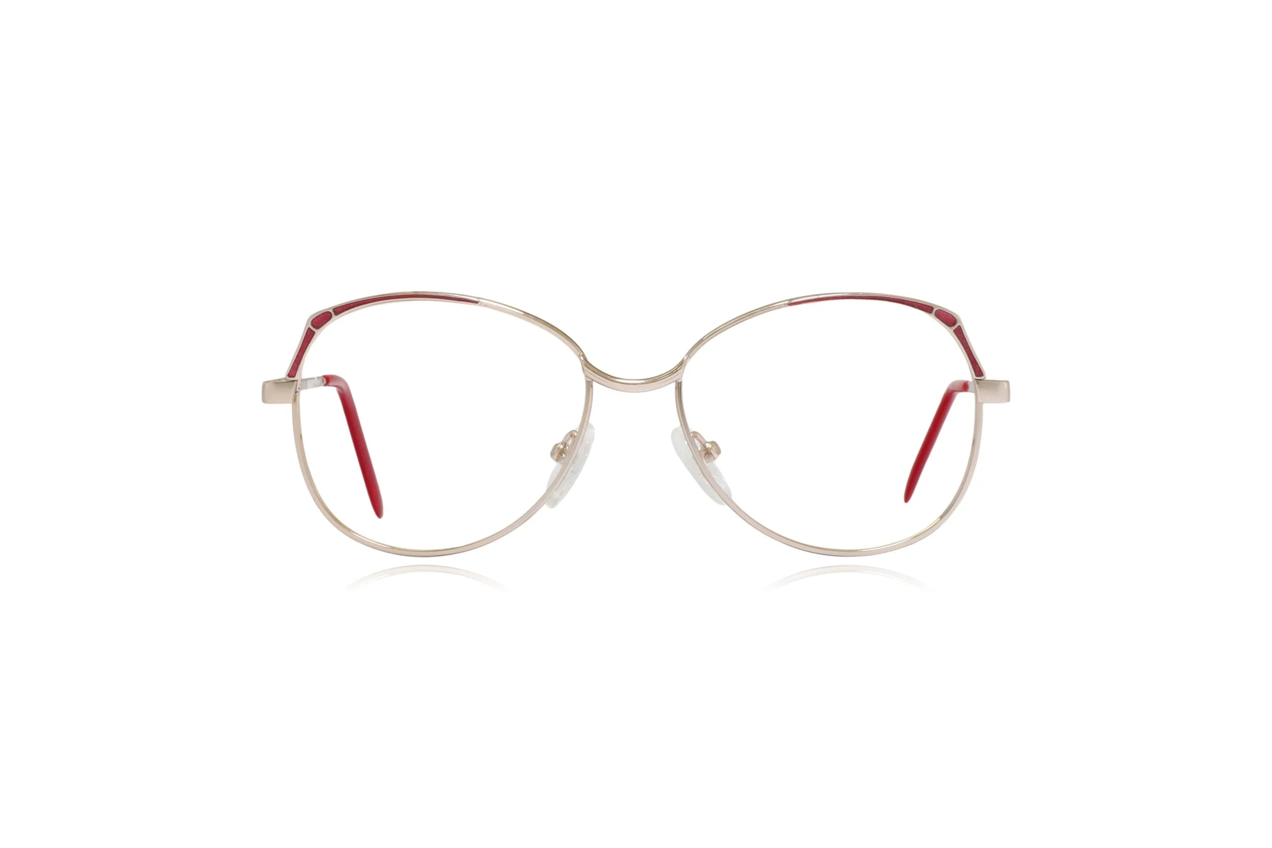 Original vintage deadstock retro 80s gold red glasses — Peep Eyewear