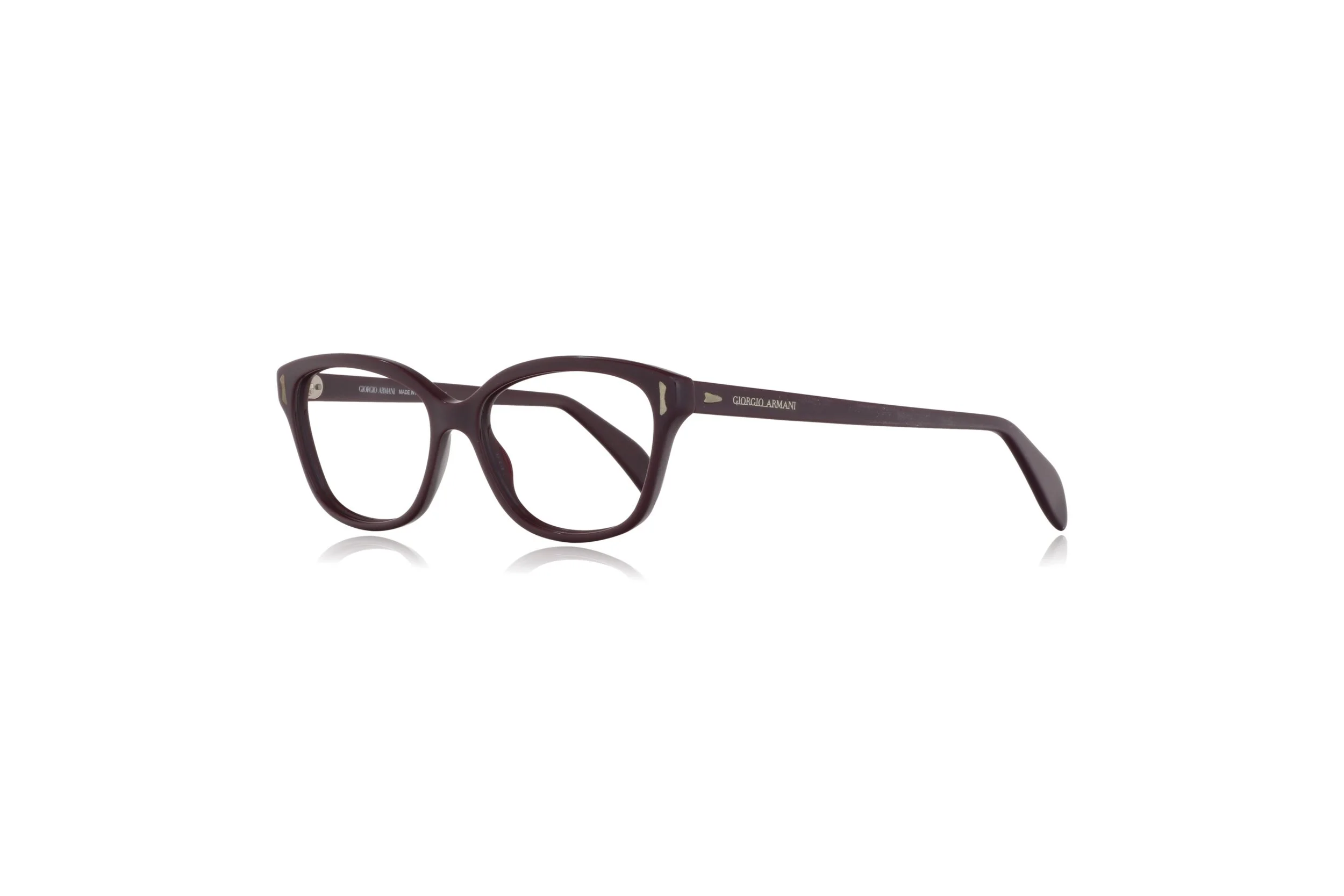 Deadstock Giorgio Armani, GA818 purple cateye glasses — Peep Eyewear