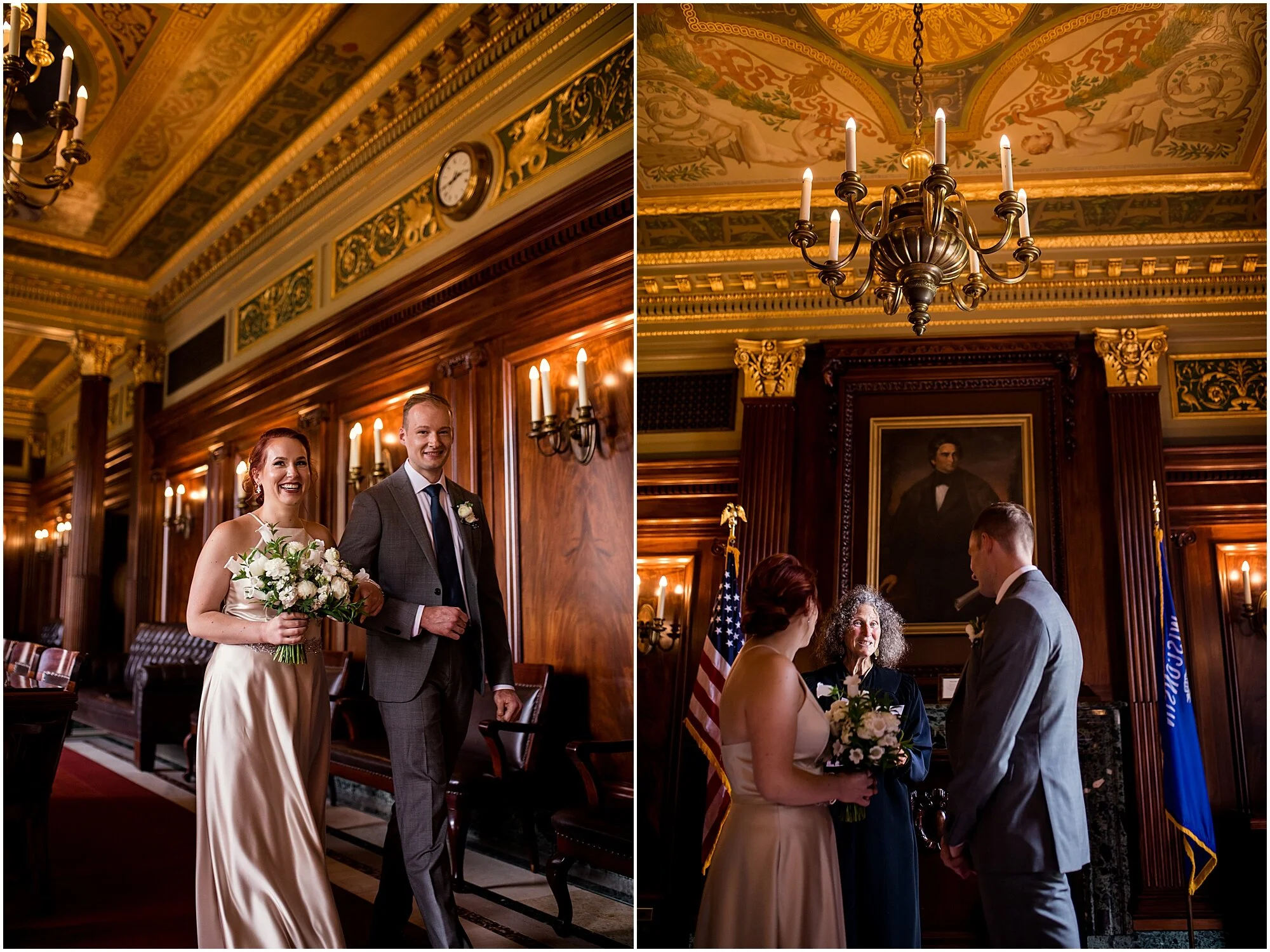 Ann + Sam: A Micro Wedding at the Wisconsin State Capitol Building in ...