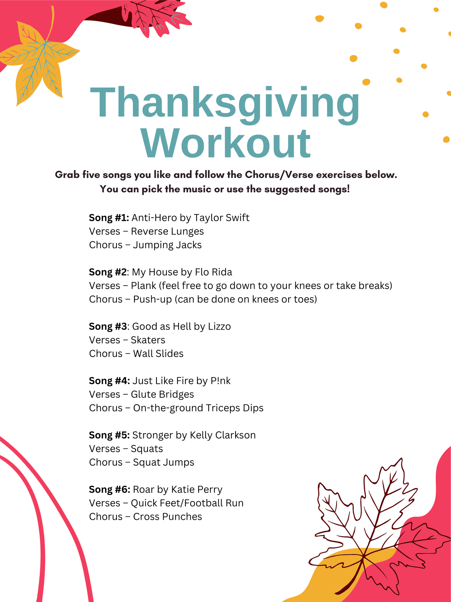 Fun, At-Home Thanksgiving Workout — Karen Nicholas Training