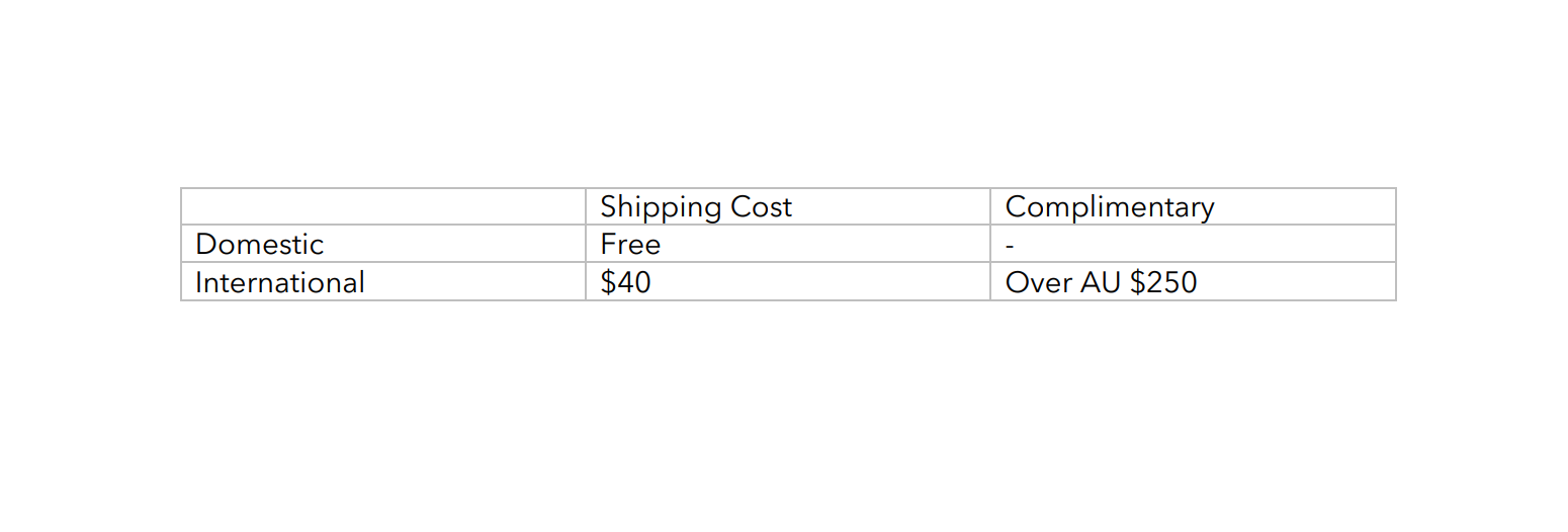 SHIPPING RETURNS A D Atelier SHIPPING RETURNS A D Atelier