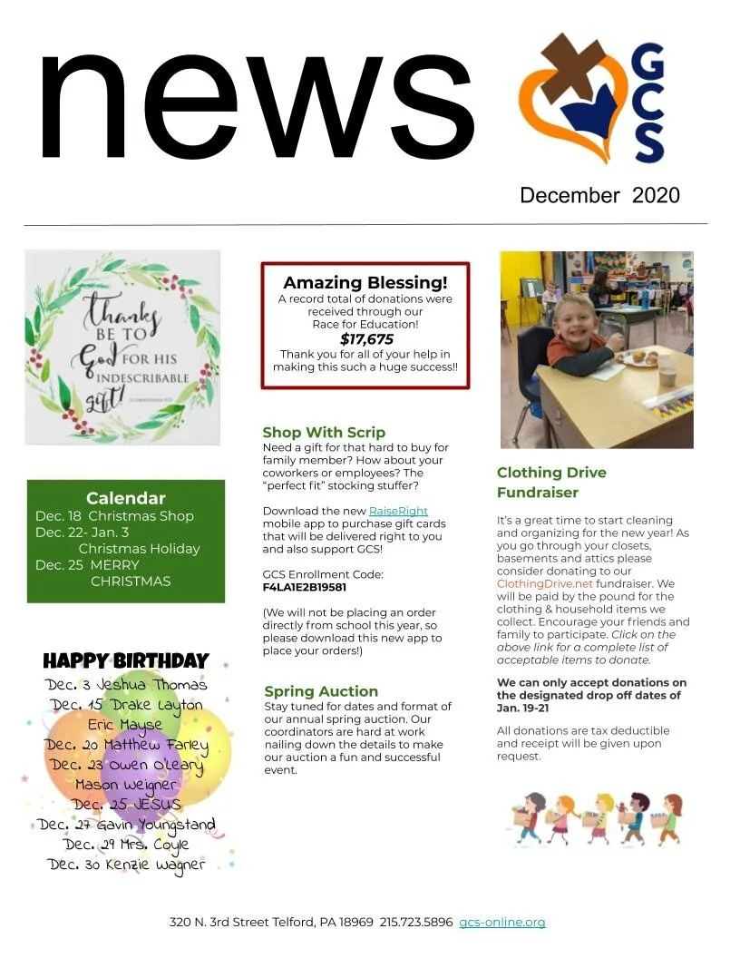Newsletters — Grace Christian School