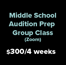 Middle School Audition Prep Group Class — the art room