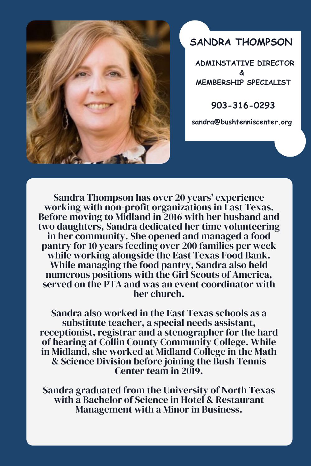 Staff Directory — Bush Tennis Center