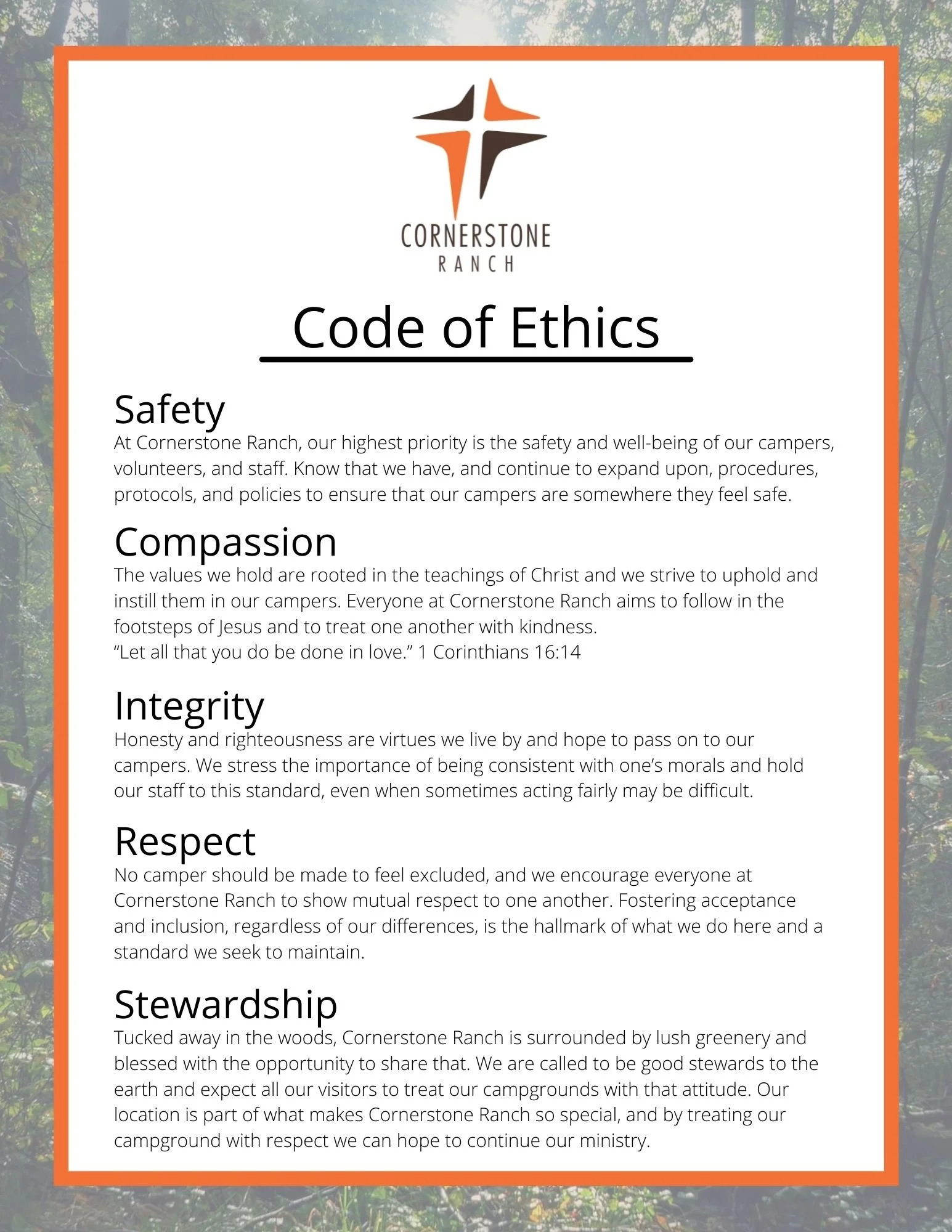 Code Of Ethics