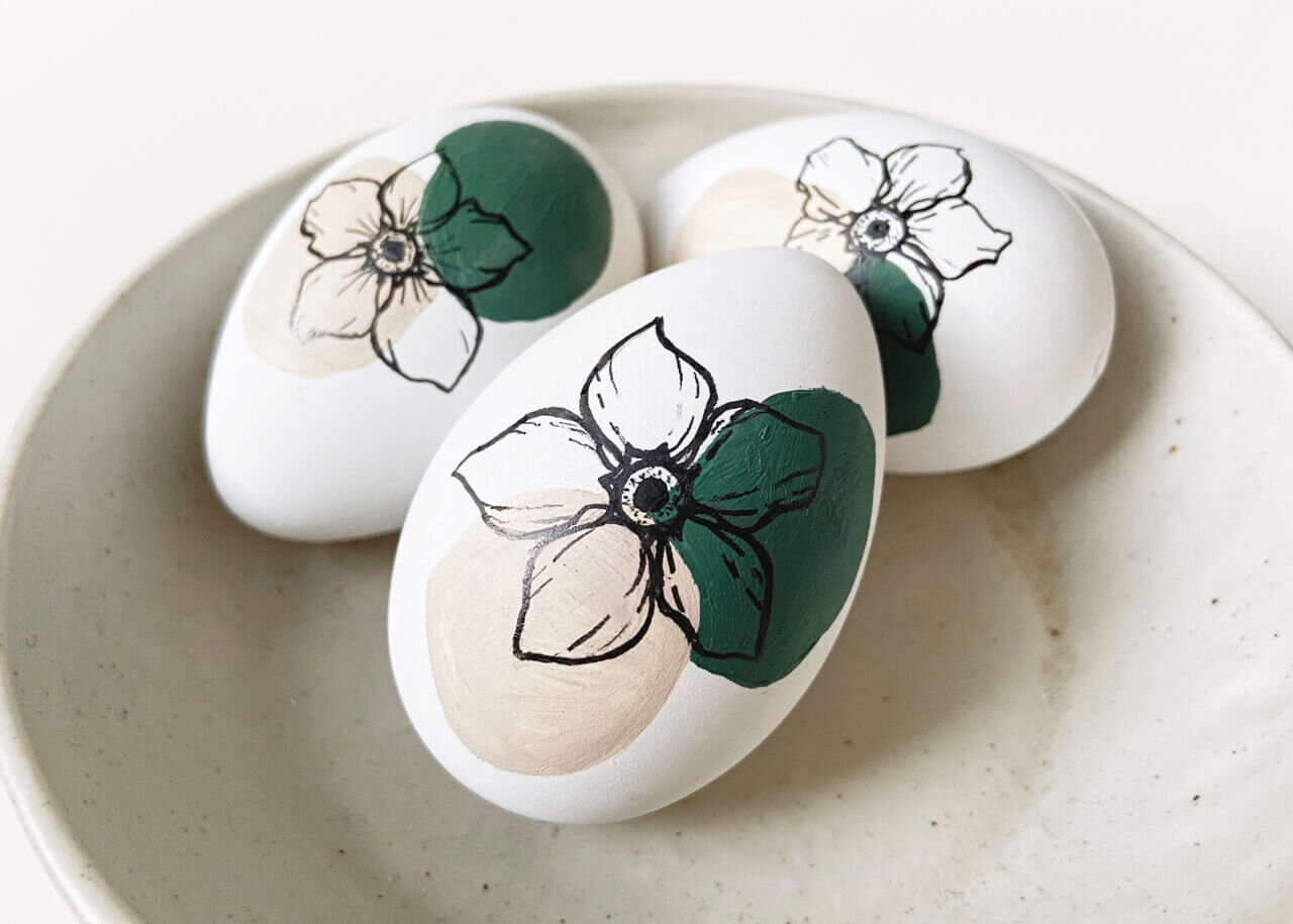 DIY Abstract Art Floral Eggs — ISOSCELLA
