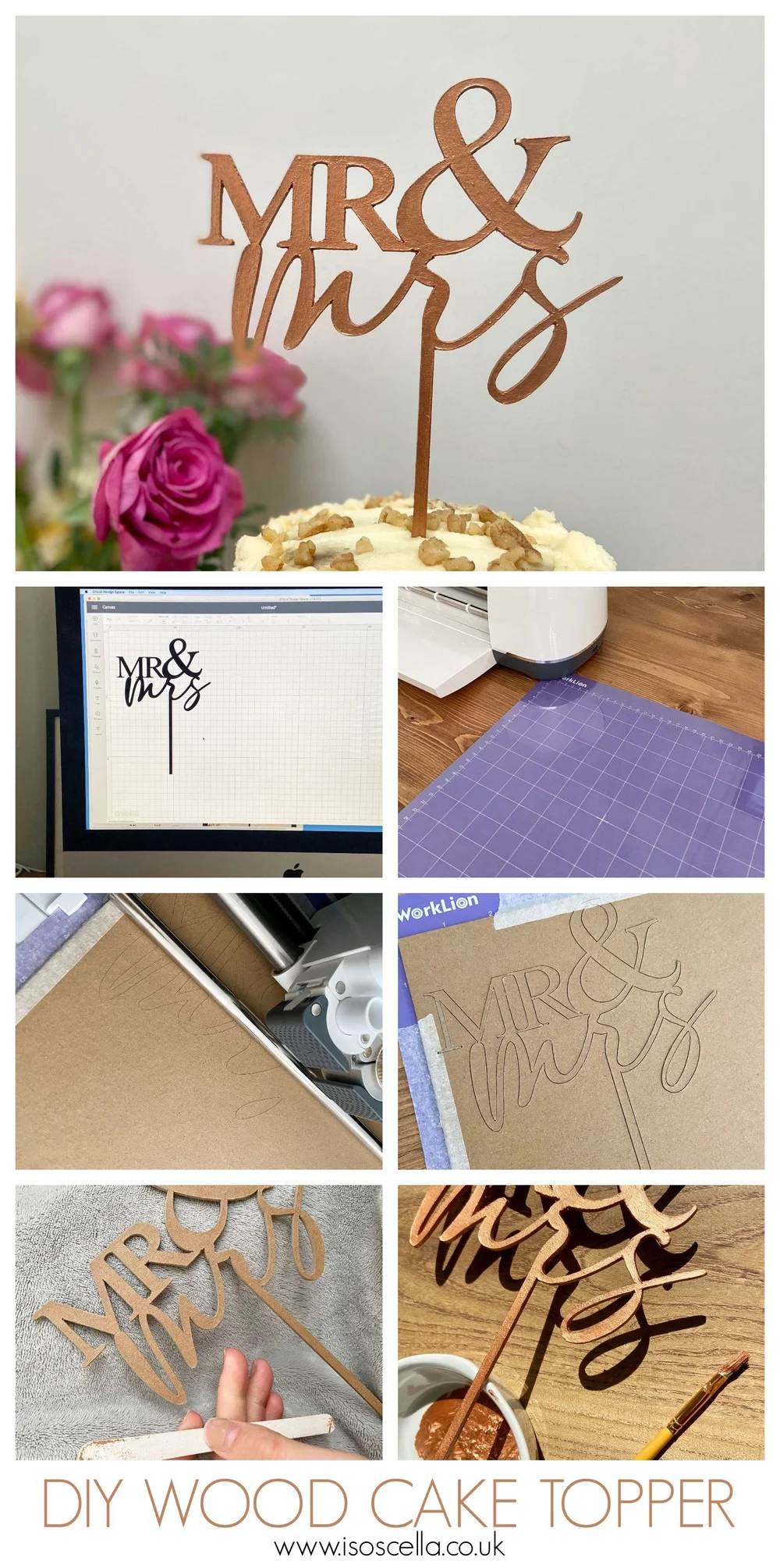 DIY Wood Cake Topper — ISOSCELLA