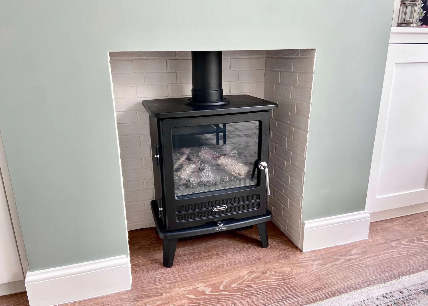 Faux Brick Effect Fireplace — ISOSCELLA