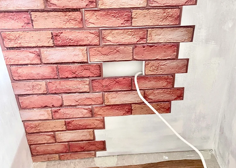 Faux Brick Effect Fireplace — ISOSCELLA