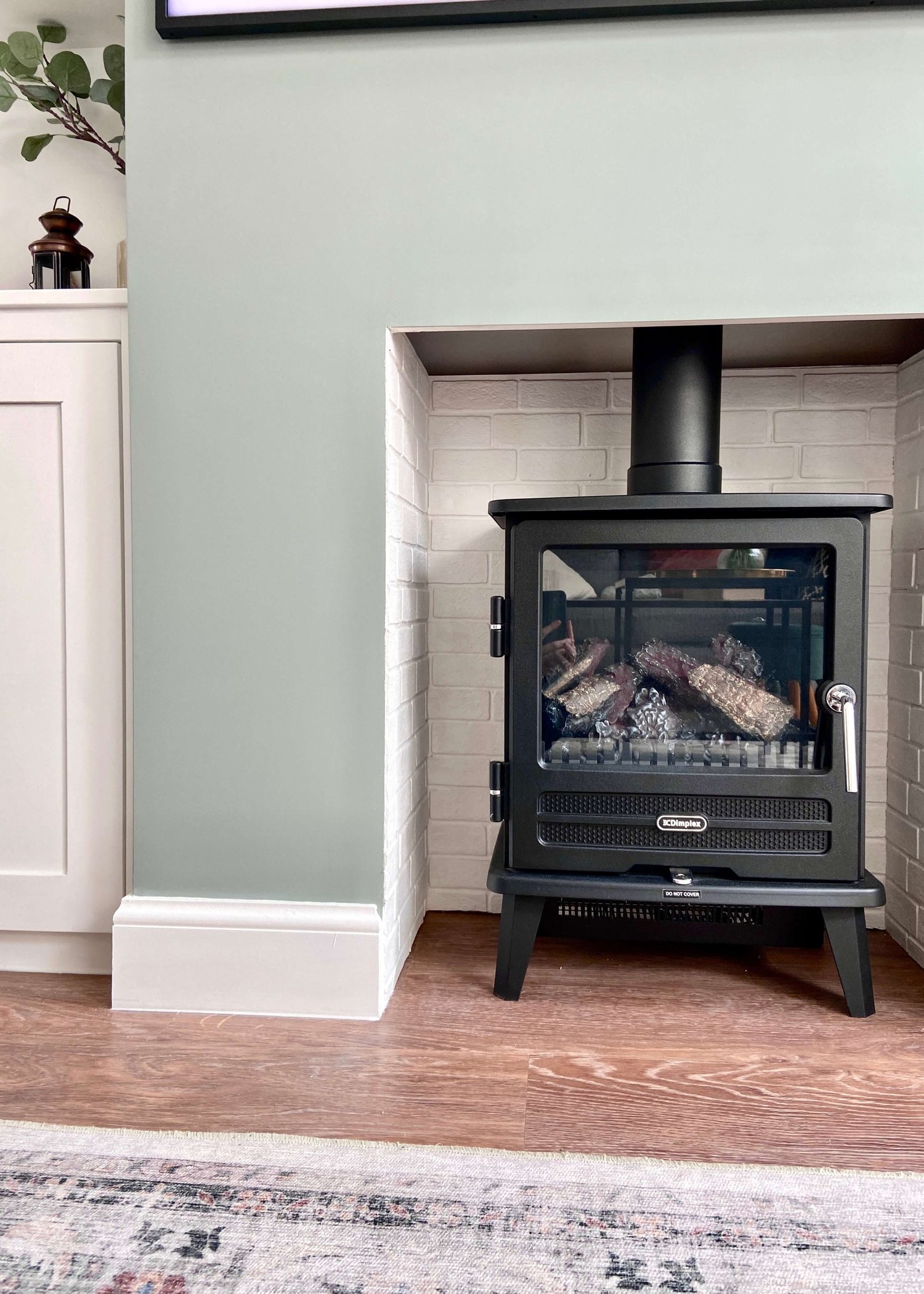 Faux Brick Effect Fireplace — ISOSCELLA