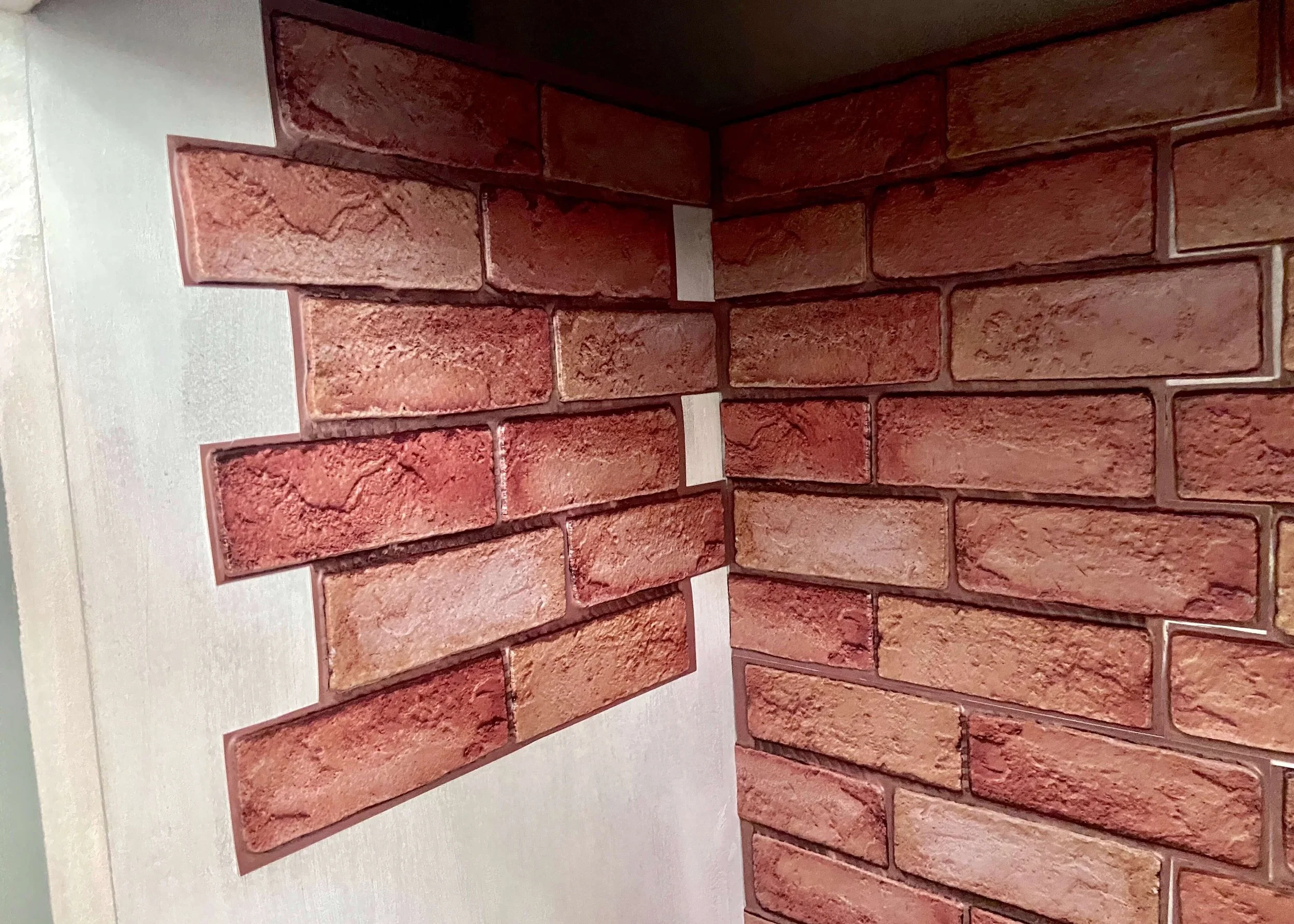 Faux Brick Effect Fireplace — ISOSCELLA