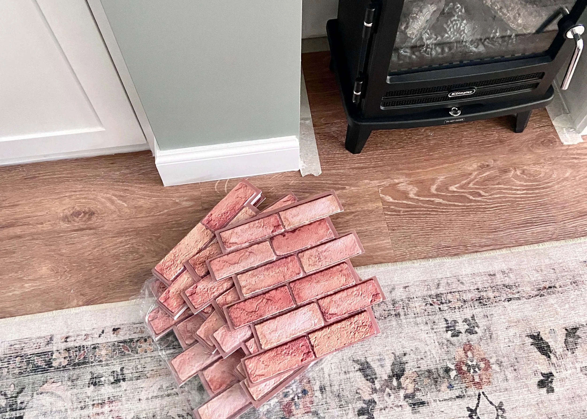 Faux Brick Effect Fireplace — ISOSCELLA