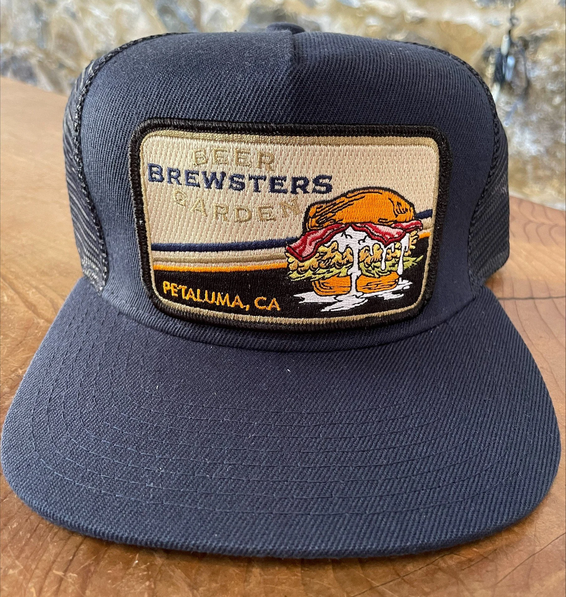 Navy Flat Bill Snapback Hat — Brewsters