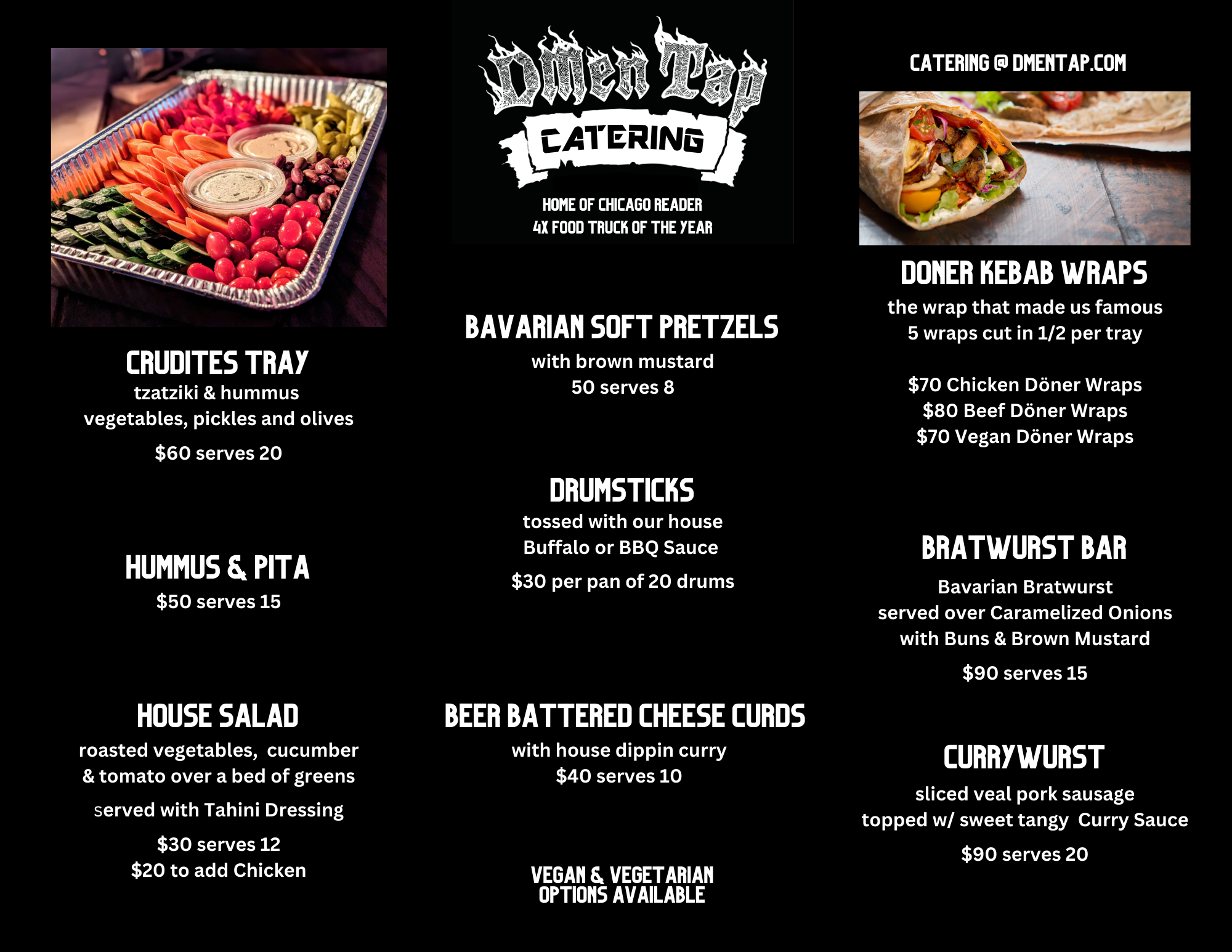 CATERING MENU — DMen Tap