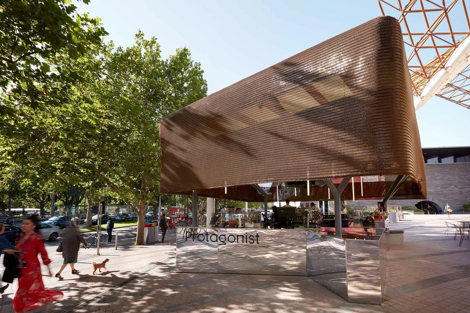 Multi-functional screening for Protagonist café Melbourne — Kaynemaile ...