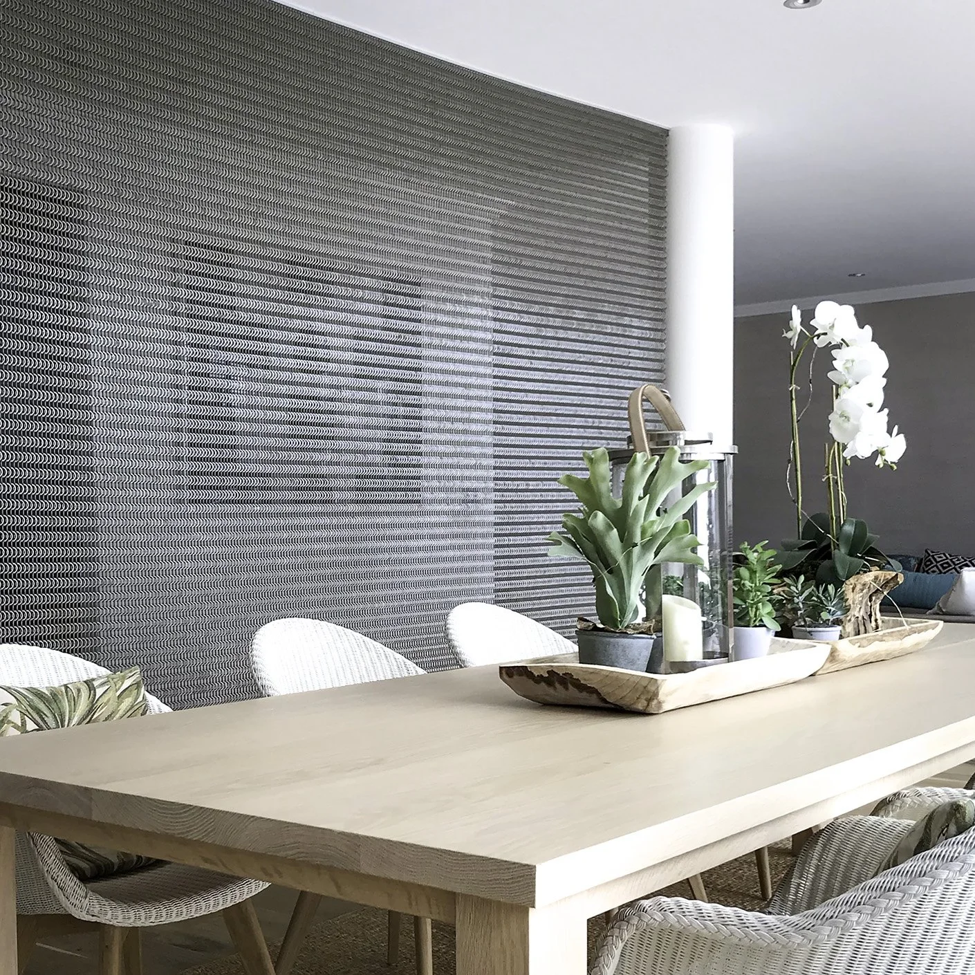 Curved interior screening for stunning home — Kaynemaile Architectural Mesh