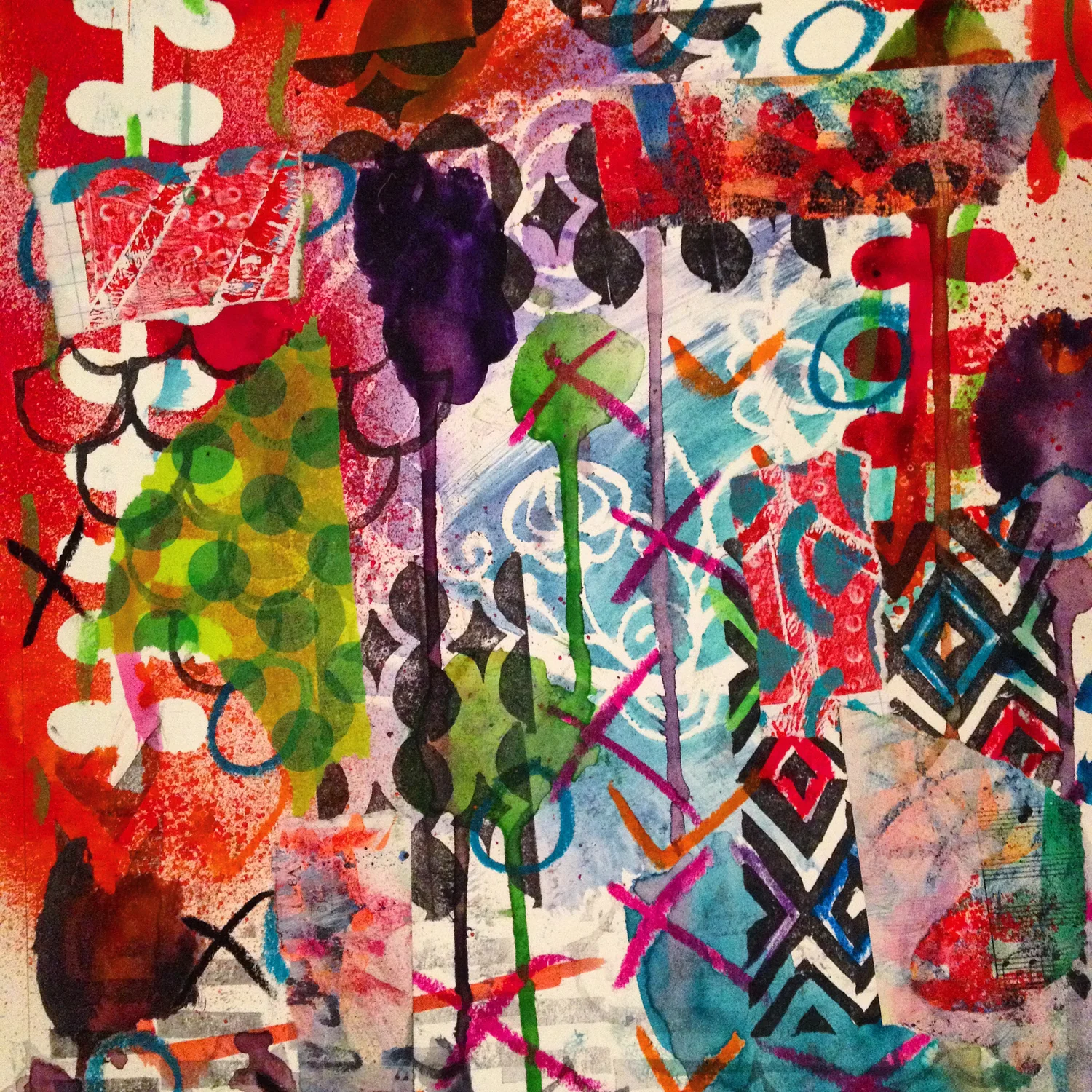 Basic Messy Art Journal Background — kinueko