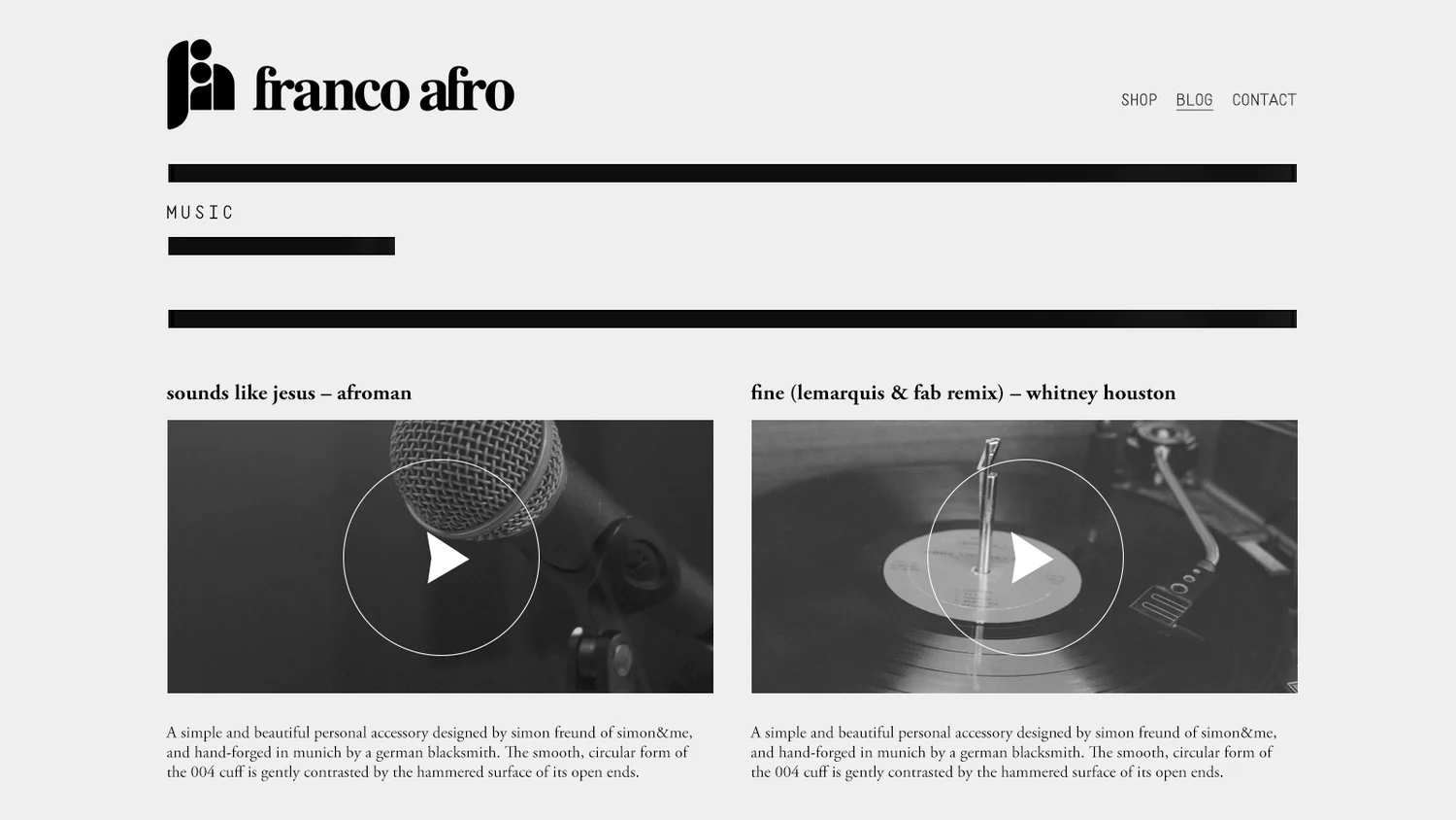 FRANCO AFRO — ALSO,