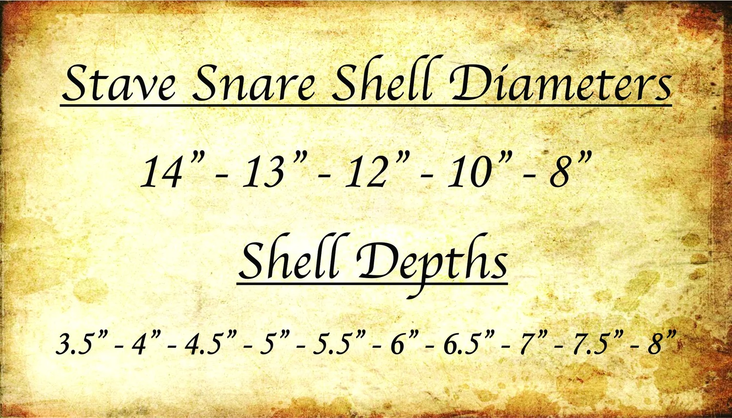 Stave Snare Drums — Woodland Percussion