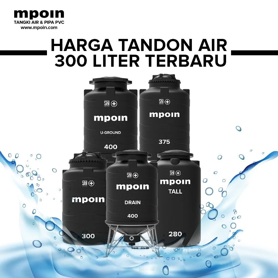 Harga Tandon Air 300 Liter Terbaru — MPOIN