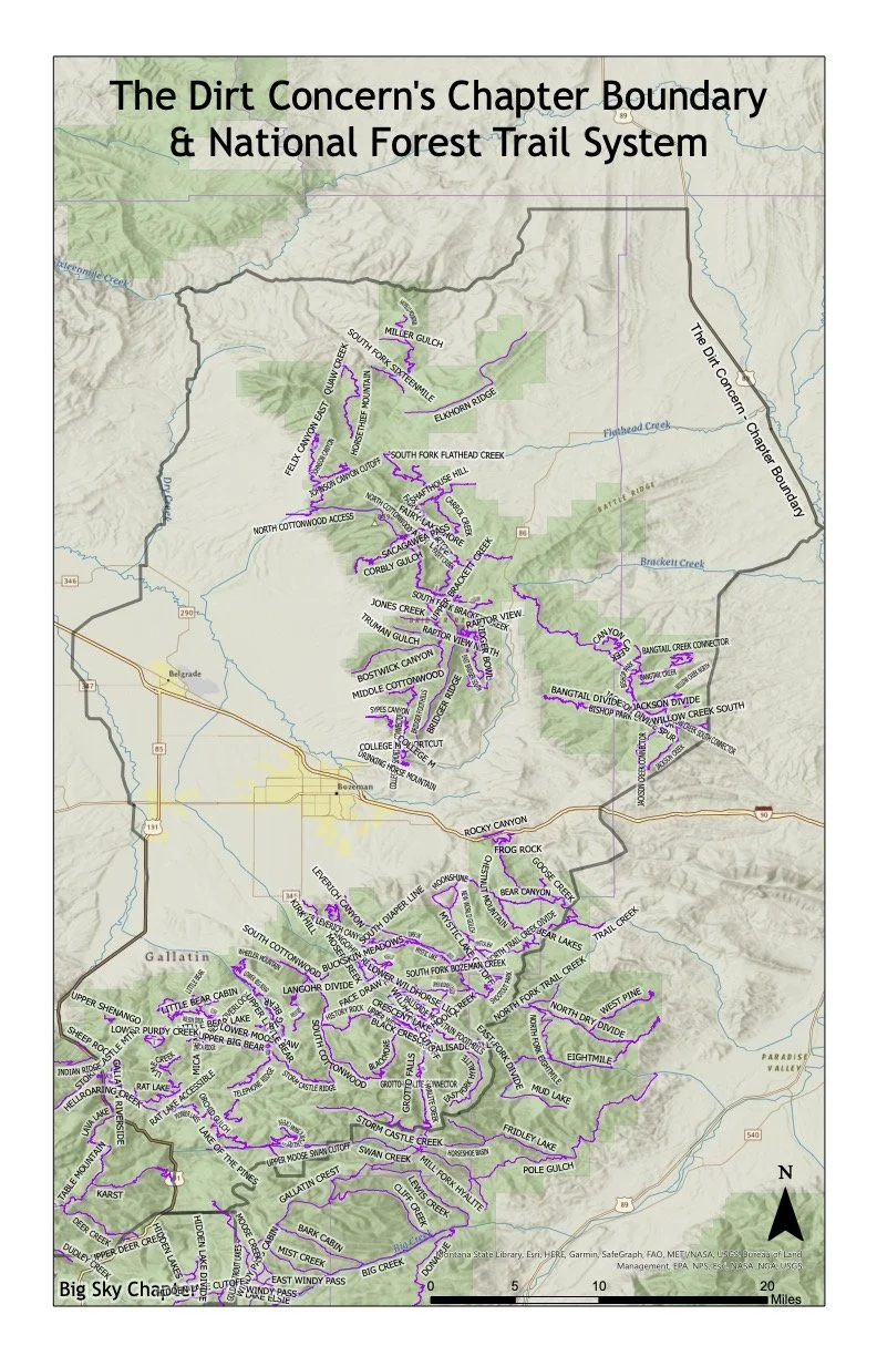 Service Area & Trails — Southwest Montana Mountain Bike Association