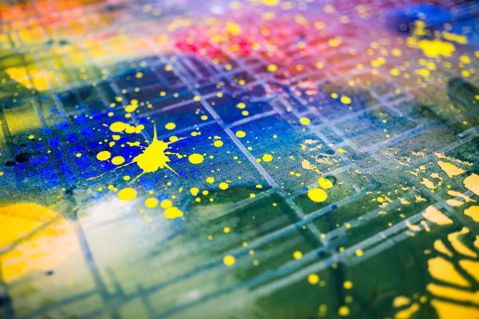 Paint your own acrylic large abstract one day painting art workshop ...