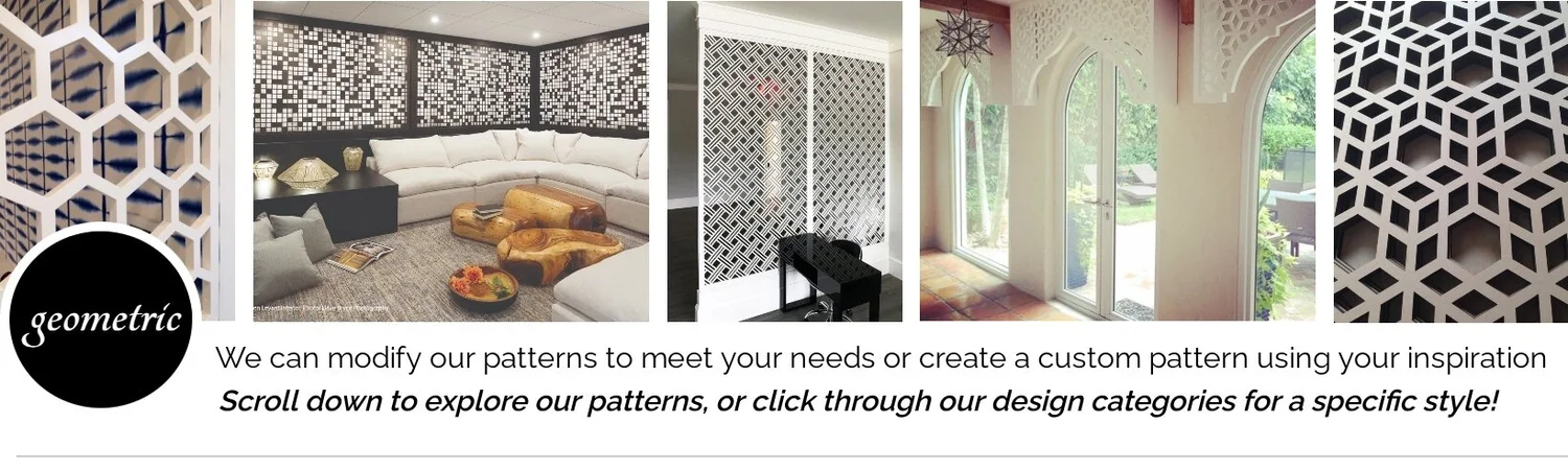 Geometric Laser Cut Patterns, Wood Laser Cut Geometric Patterns, Metal ...