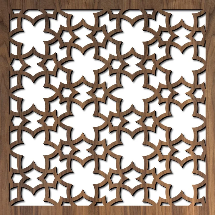 Curvy Stars Laser Cut Pattern — Lightwave Laser