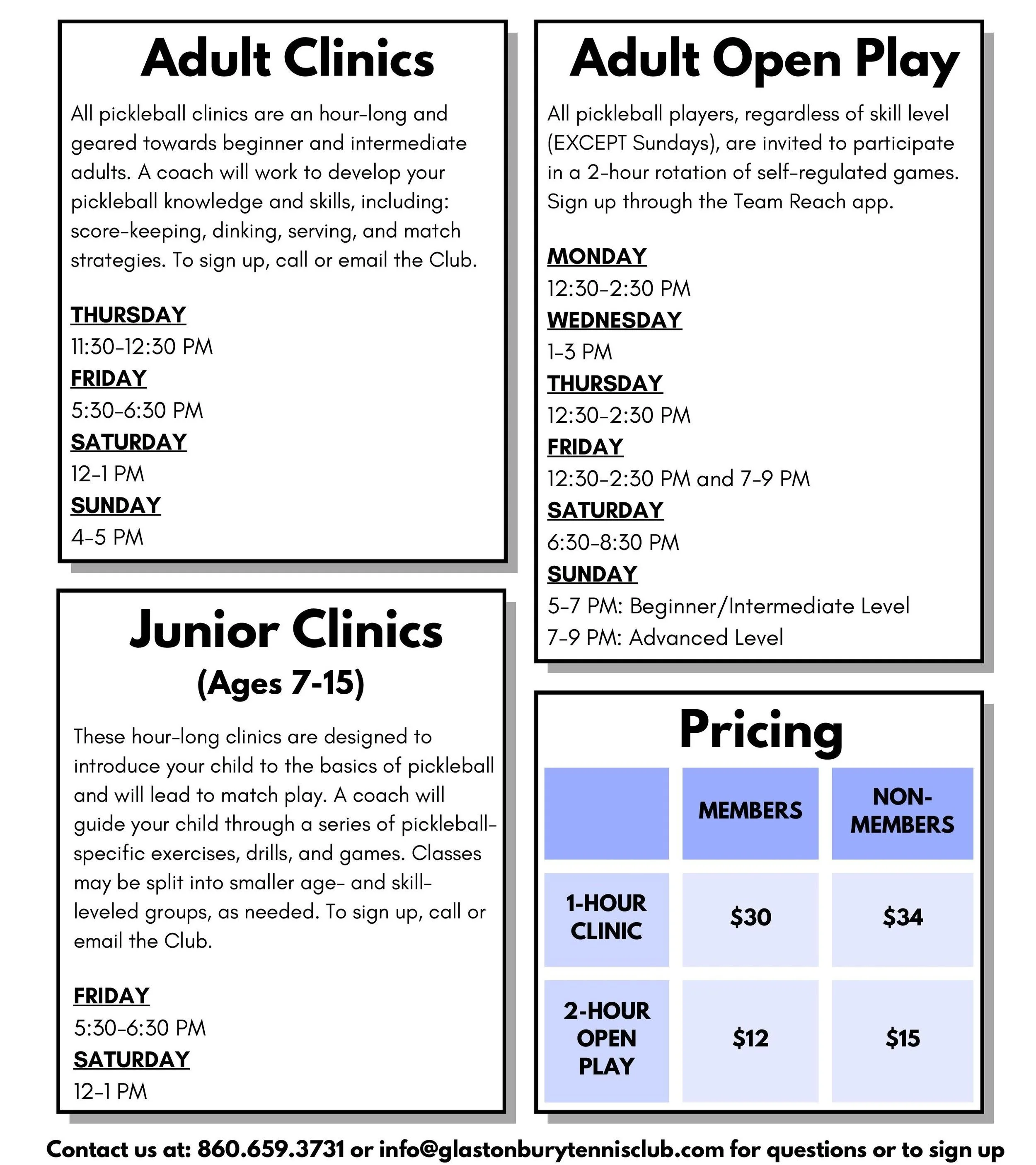 Pickleball - Glastonbury Tennis Club