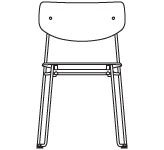 Goldi - Stacking Cafe Chair — Division Twelve
