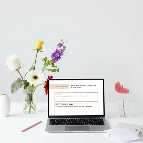 How to Write Your Designer Profile Page in 30 Minutes | Sister Mountain