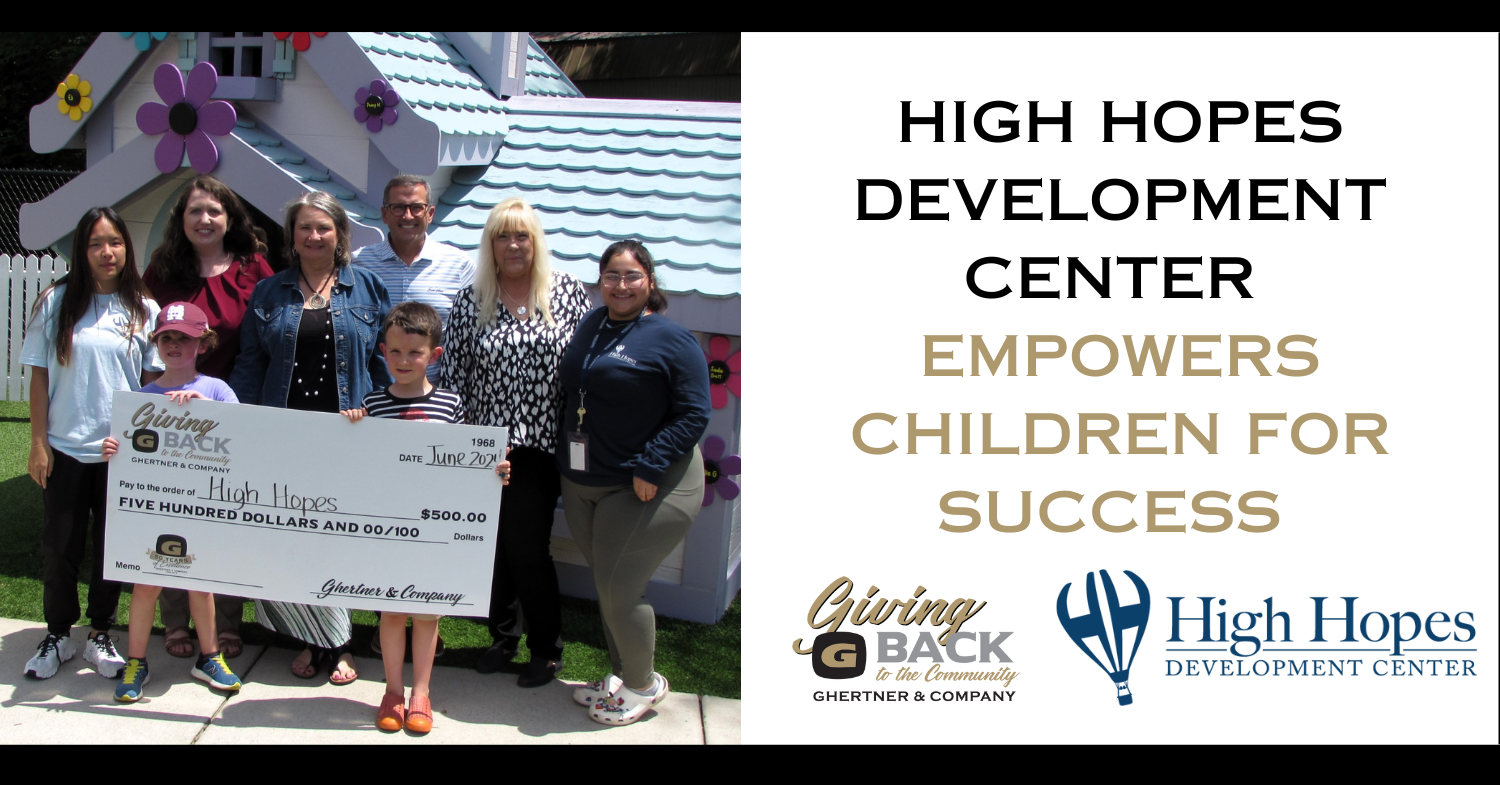Helping Kids Thrive: Ghertner & Company Gives Back to High Hopes ...