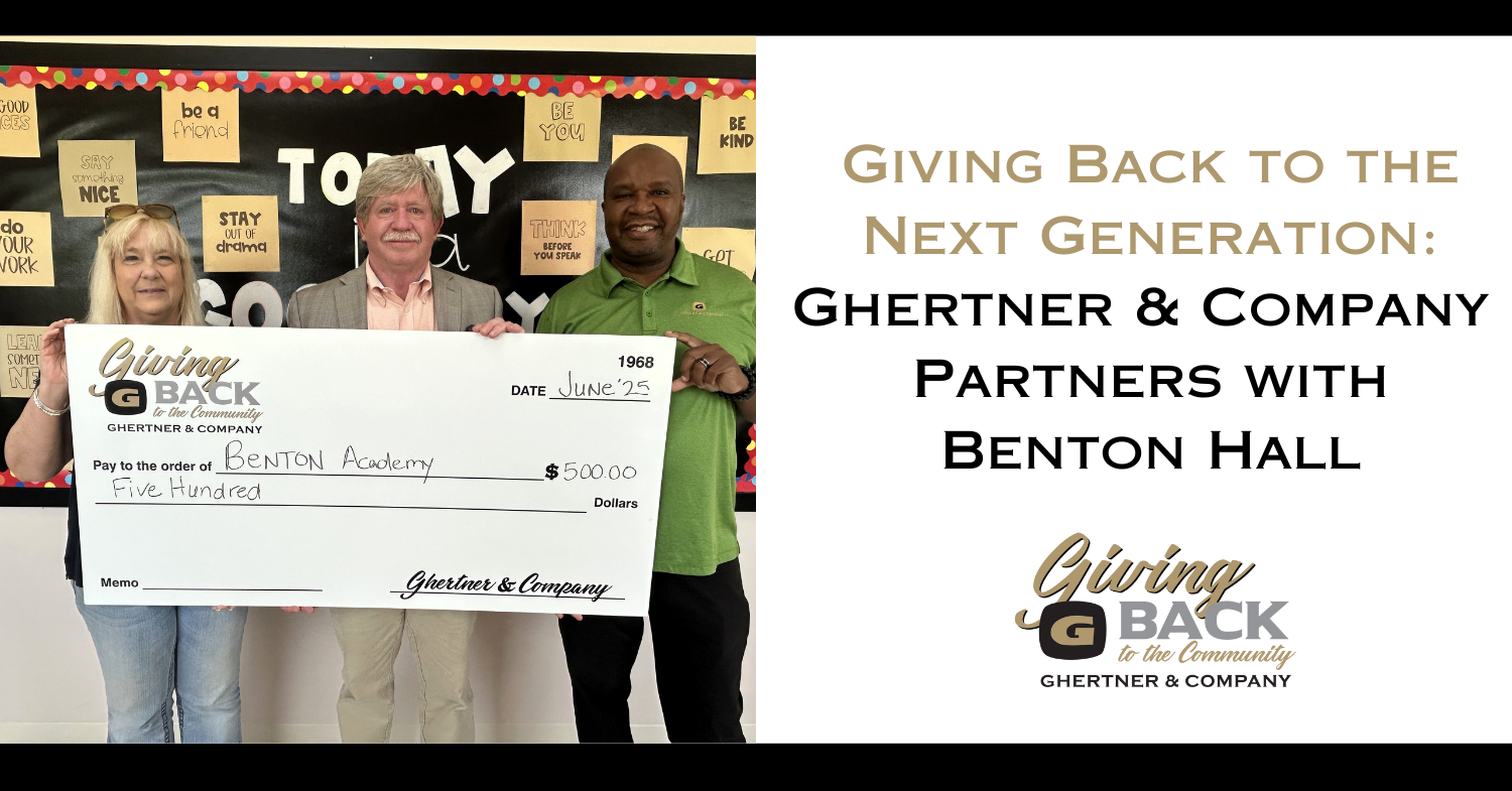Giving Back to the Next Generation: Ghertner & Company Partners with ...