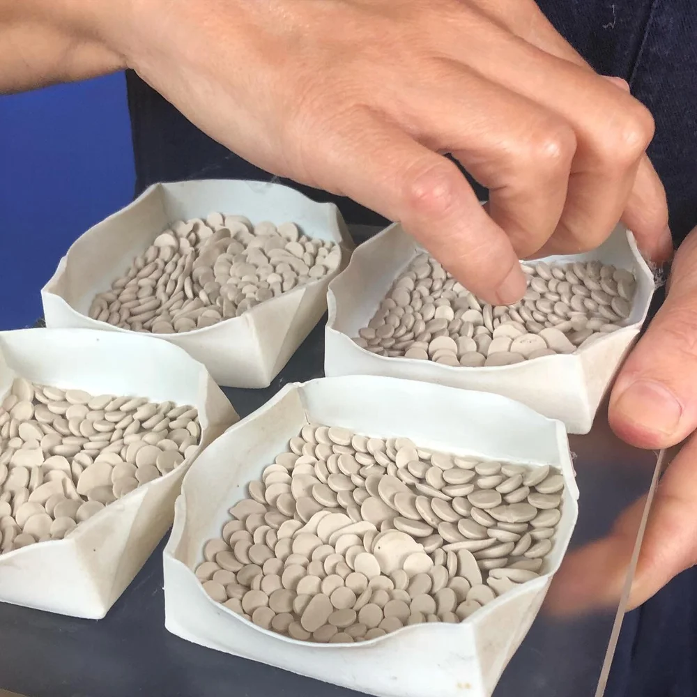 Natural porcelain Flow pair — Fenella Elms