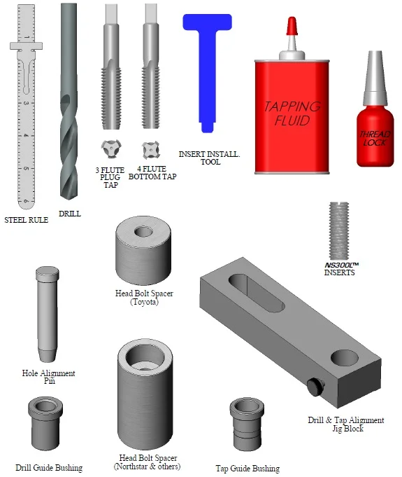 TIME-SERT & HELICOIL VS NS300L HEAD BOLT THREAD REPAIR — NS300L ...