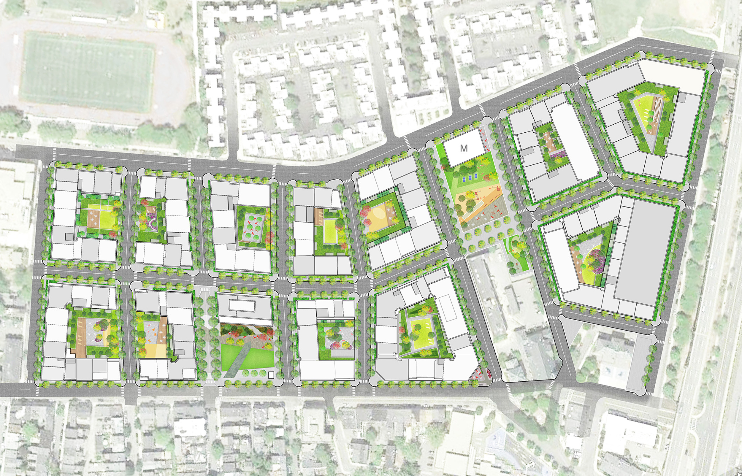 One Charlestown Redevelopment Masterplan — Ground