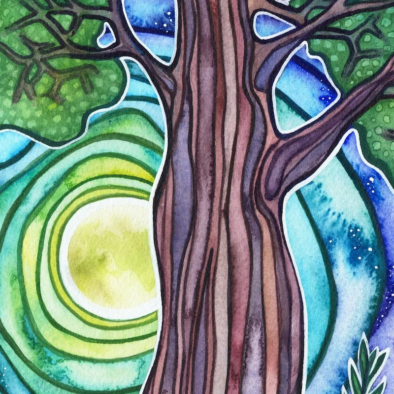 Tamara Phillips — Moon Tree original watercolour