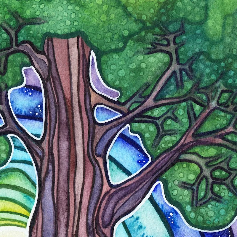 Tamara Phillips — Moon Tree original watercolour