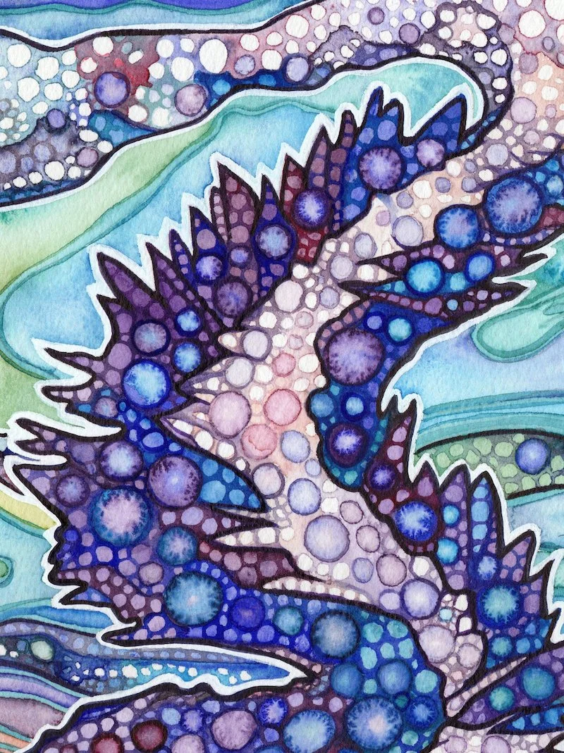 Tamara Phillips — Violet Skunk Original Watercolour Painting