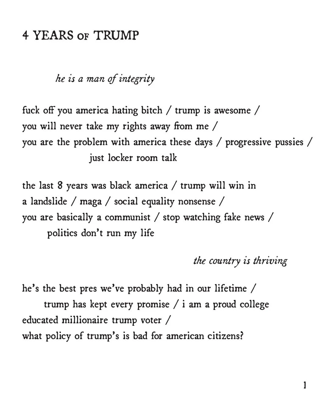 Integrity Poetry