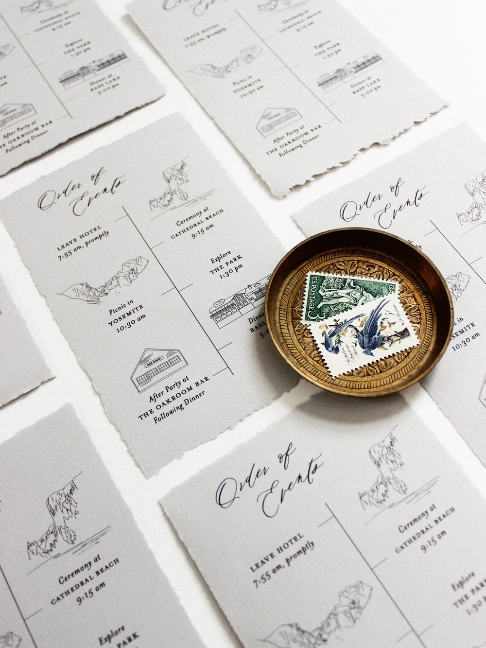 Yosemite Wedding with Illustrated Order of Events Card — Jes Rose Design