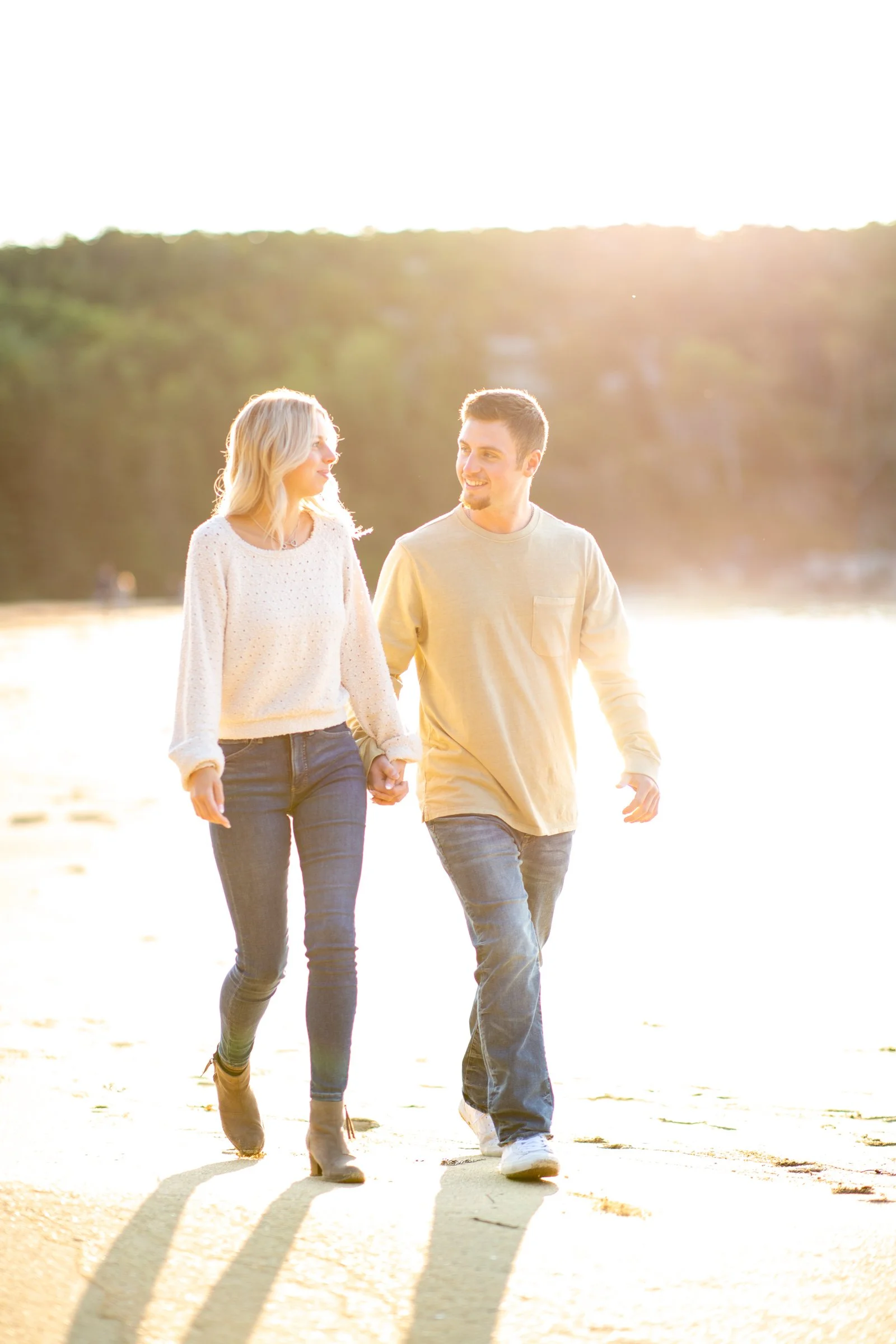 Kenzie & Austin - Sand Beach and Ocean Path Engagement Session in ...